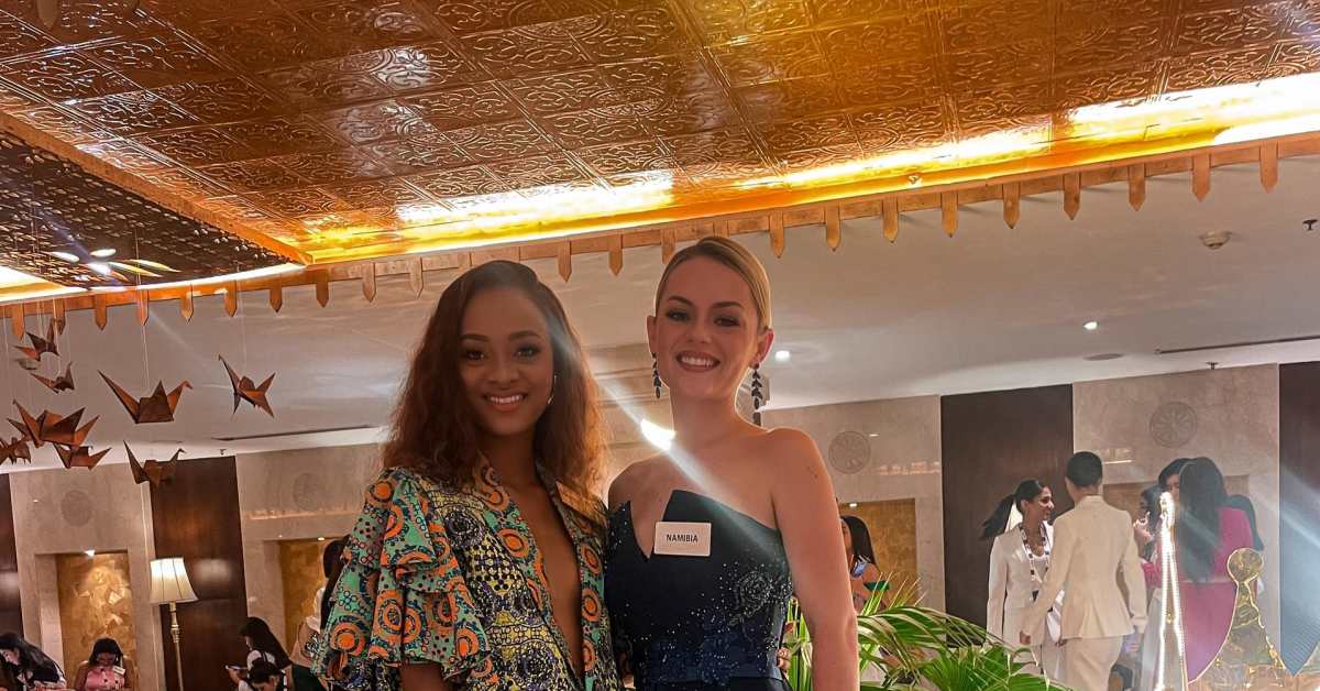 Teaming up with my roommate, Claude Mashego from Miss World South ...