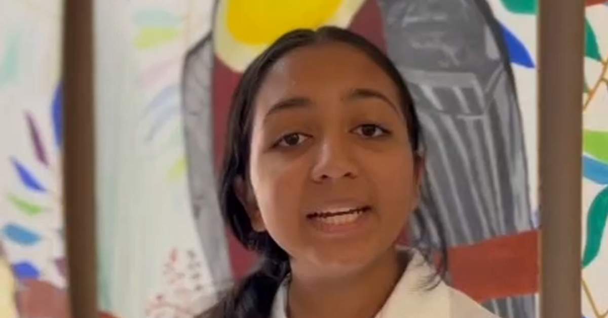 Parvati Girls Hindu College recite my poem, “the voice of the tiger ...