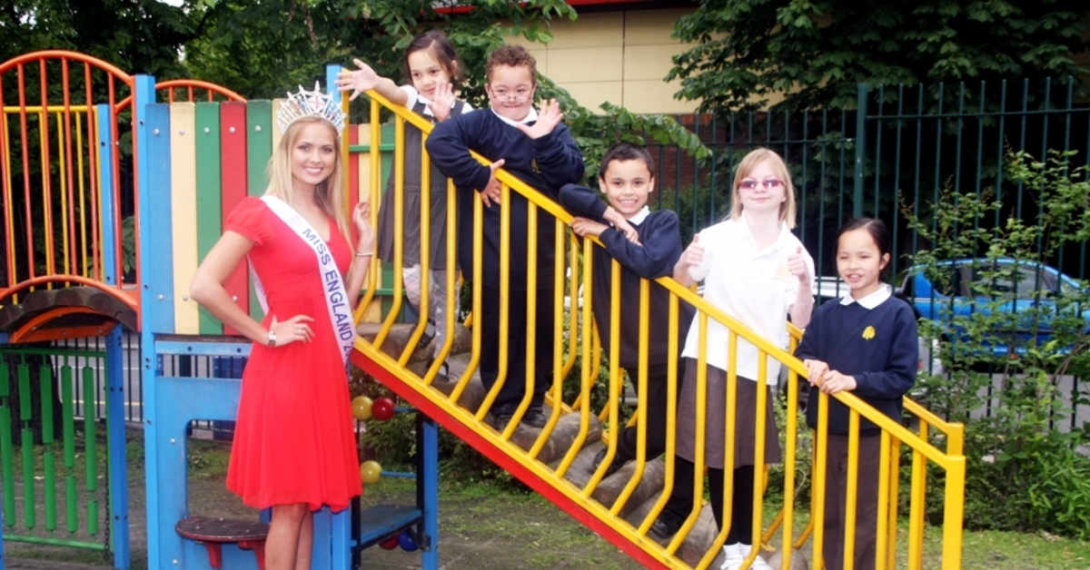 Reigning Miss England visits special needs school set to receive money ...