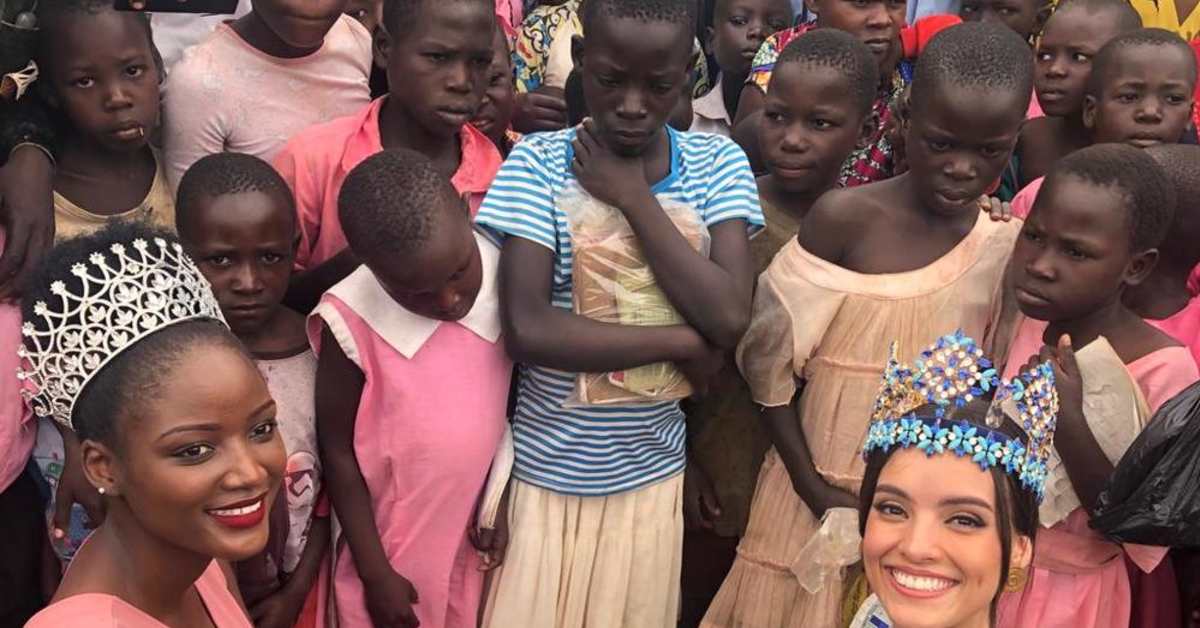 Julia Morley and reigning Miss World arrive in Busoga - Miss World