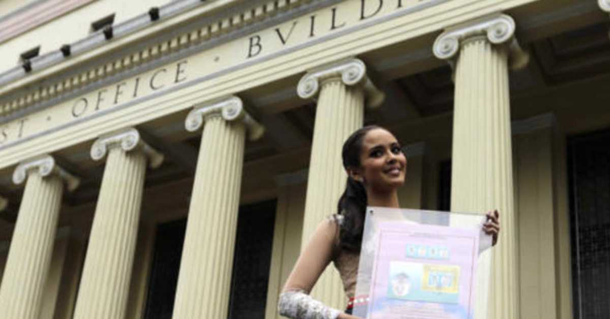 Megan @ Official Stamp Launch! - Miss World