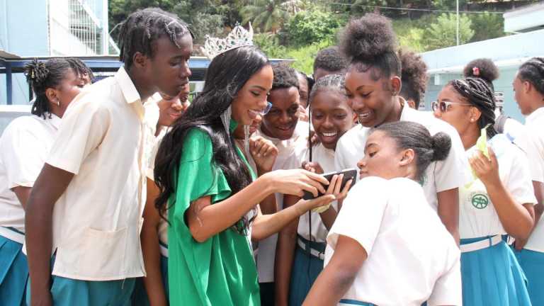 Miss World Trinidad & Tobago visits Morvant Laventille Secondary School ...