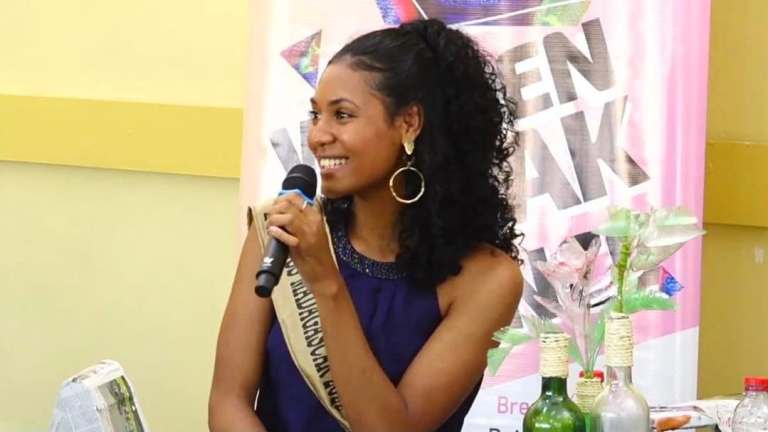 Miss World Madagascar's first public talk about her project - Antsaly ...