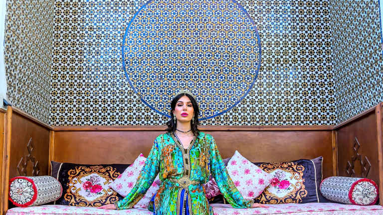 The Caftan, the Moroccan Beauty - Sonia Ait Mansour - Miss World 2023 ...