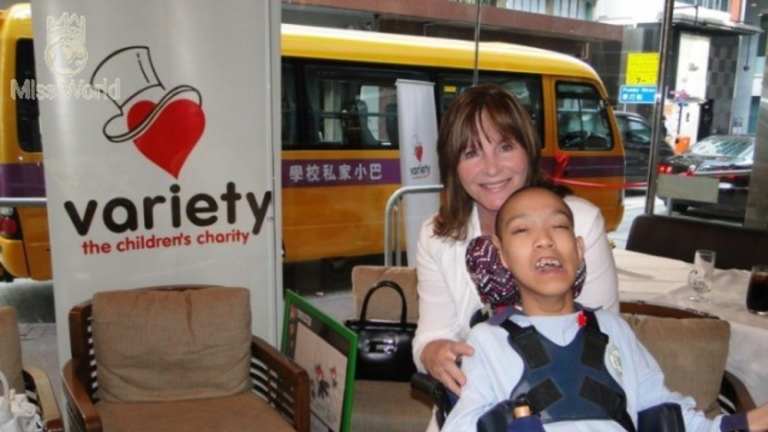 Julia Morley visits Variety in Hong Kong - Miss World