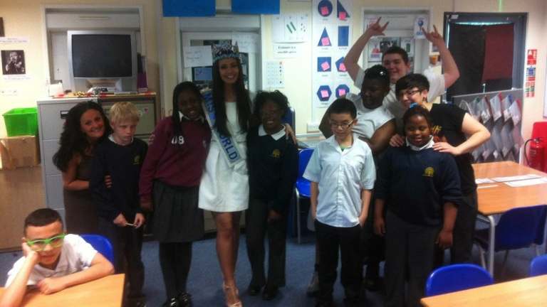 Miss World Visits Brent Knoll - Miss World