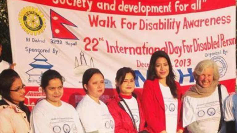 Nepal in Walk for Disability Awareness - Miss World