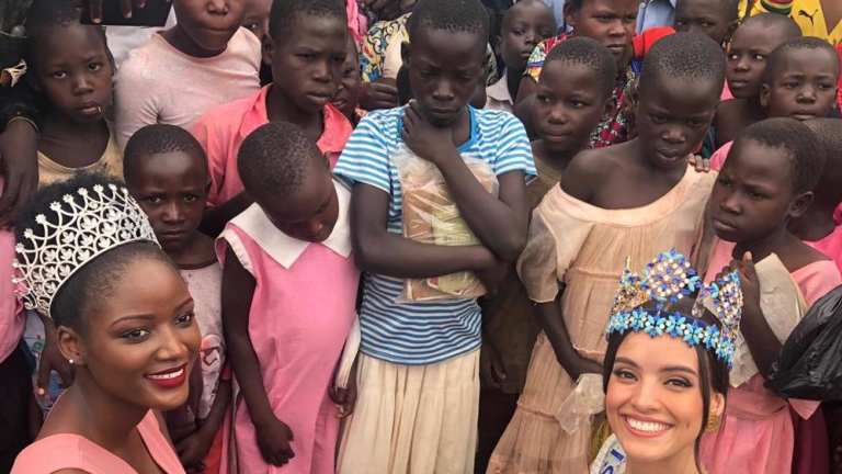 Julia Morley and reigning Miss World arrive in Busoga - Miss World