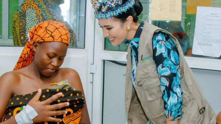 Miss World and Miss World Africa Visit Neonatal Unit with Doris Mollel ...