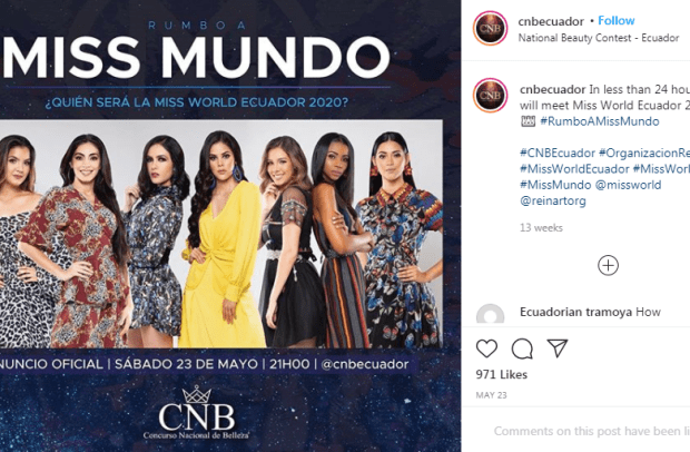 Miss World Ecuador 2020 crowned - Miss World