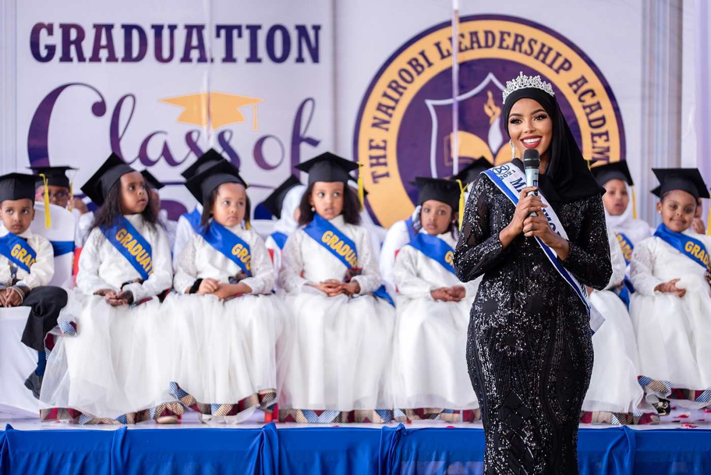 Khadija Omar as Guest of Honour At Graduation Ceremony - Miss World Somalia