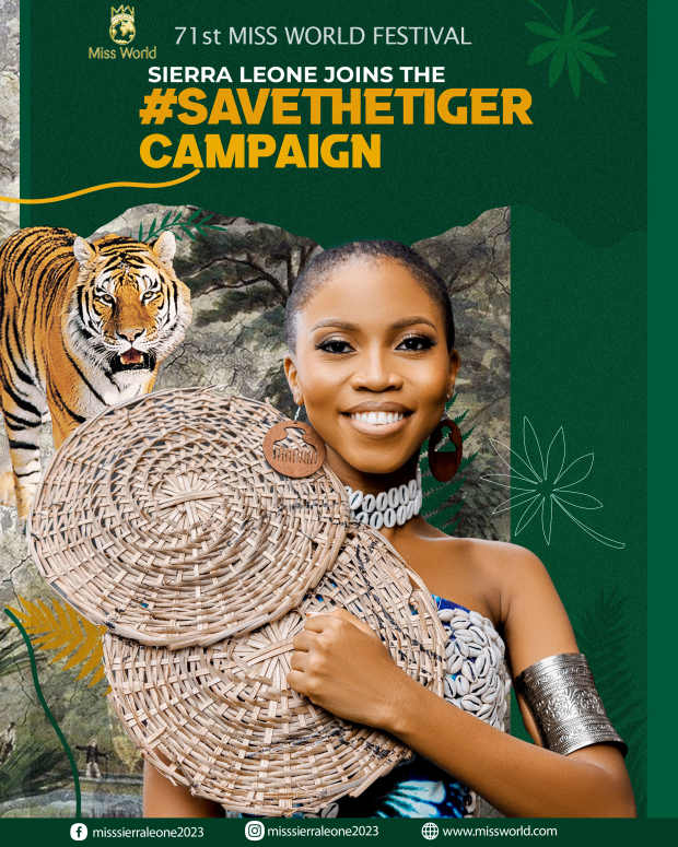 SIERRA LEONE SAVE THE TIGER SERIES - Daizy Abdulai - Miss World 2023 ...