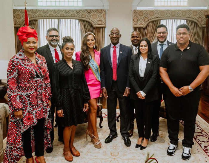 Prime Minister of Trinidad & Tobago Rowley meets Miss Caribbean World ...