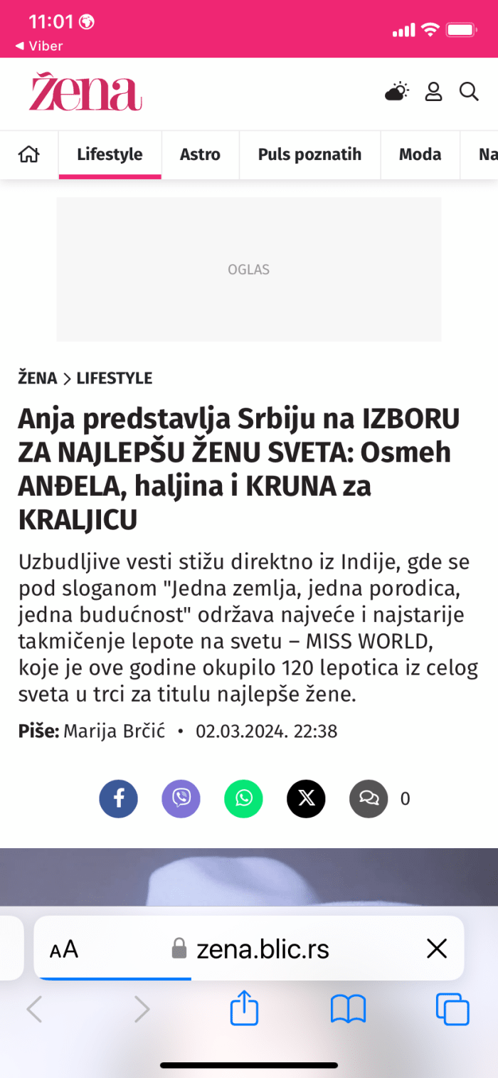 SUPPORT FROM SERBIAN MEDIA - MISS SERBIA ANJA RADIC - Anja Radić - Miss ...