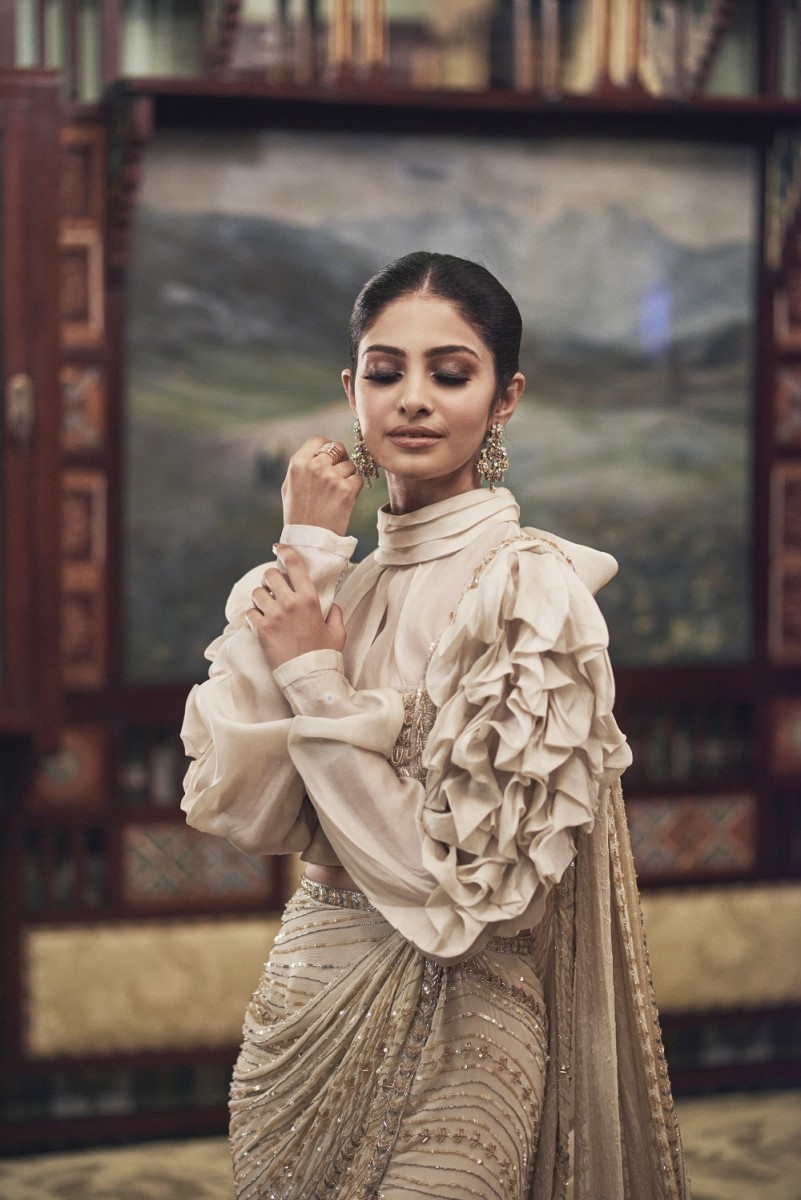 Modern rendition of the classic Indian saree - Miss World India