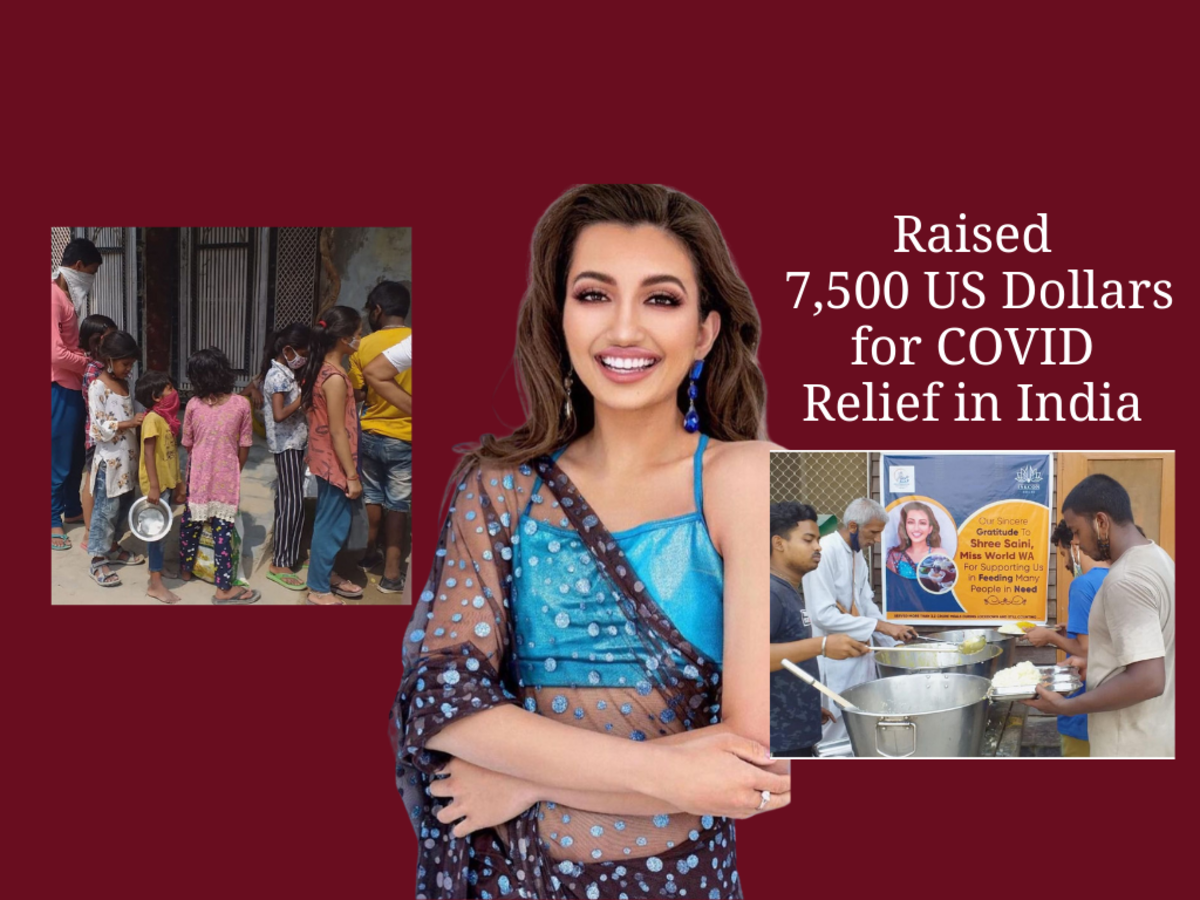 Raised $7,500 US Dollars for India's COVID Relief - Miss World USA