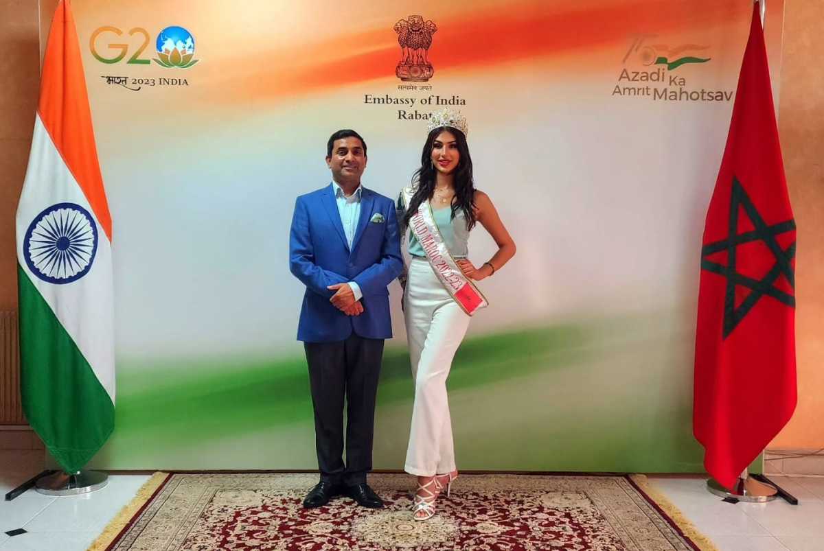 Visit to the Embassy of India in Morocco - Sonia Ait Mansour - Miss ...