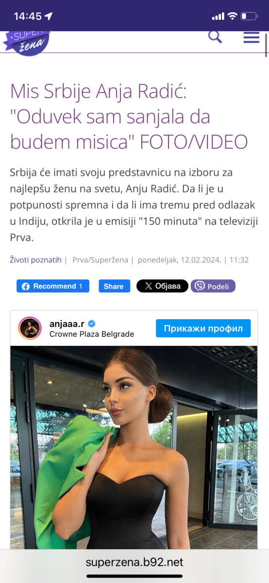 MISS WORLD SERBIA HAS BEEN A GUEST ON TV PROGRAMS OVER 200 TIMES - Anja ...