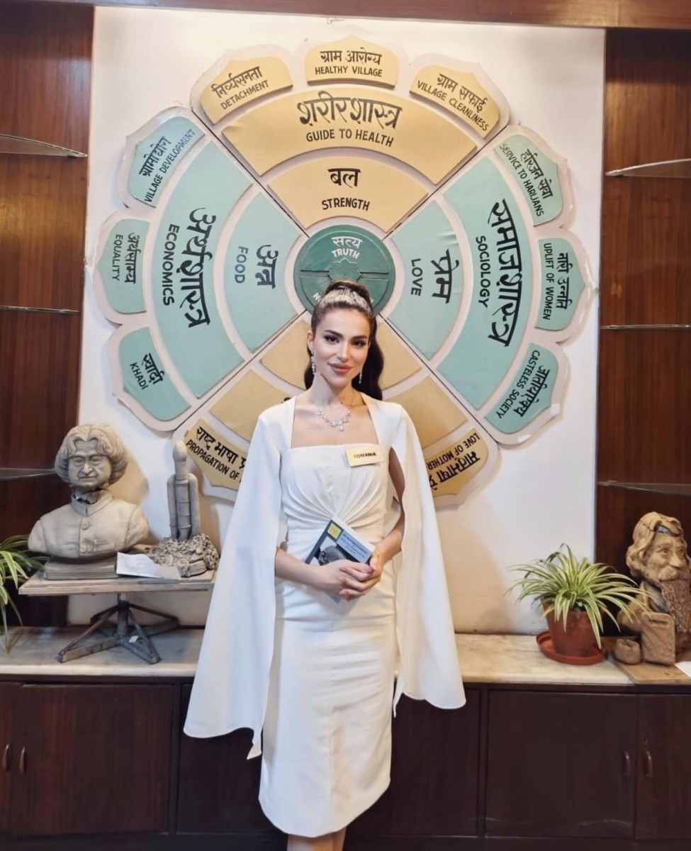 Miss World Romania exploring the legacy: a visit to the Mahatma Gandhi ...