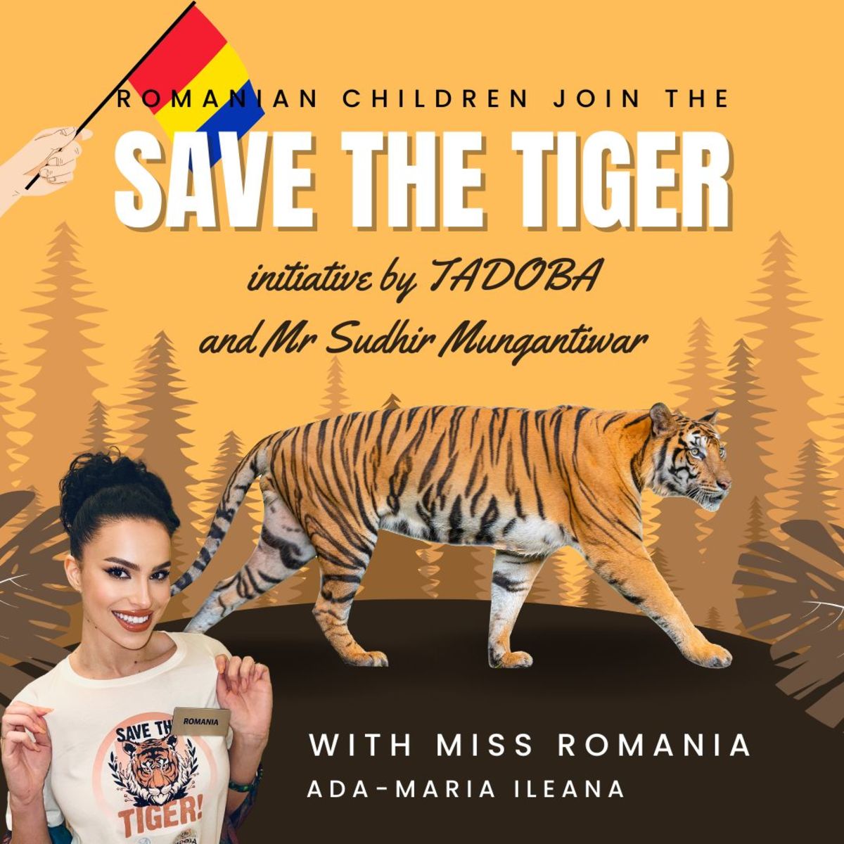 Romanian Children join "SAVE THE TIGER" with Miss World Romania, Ada ...