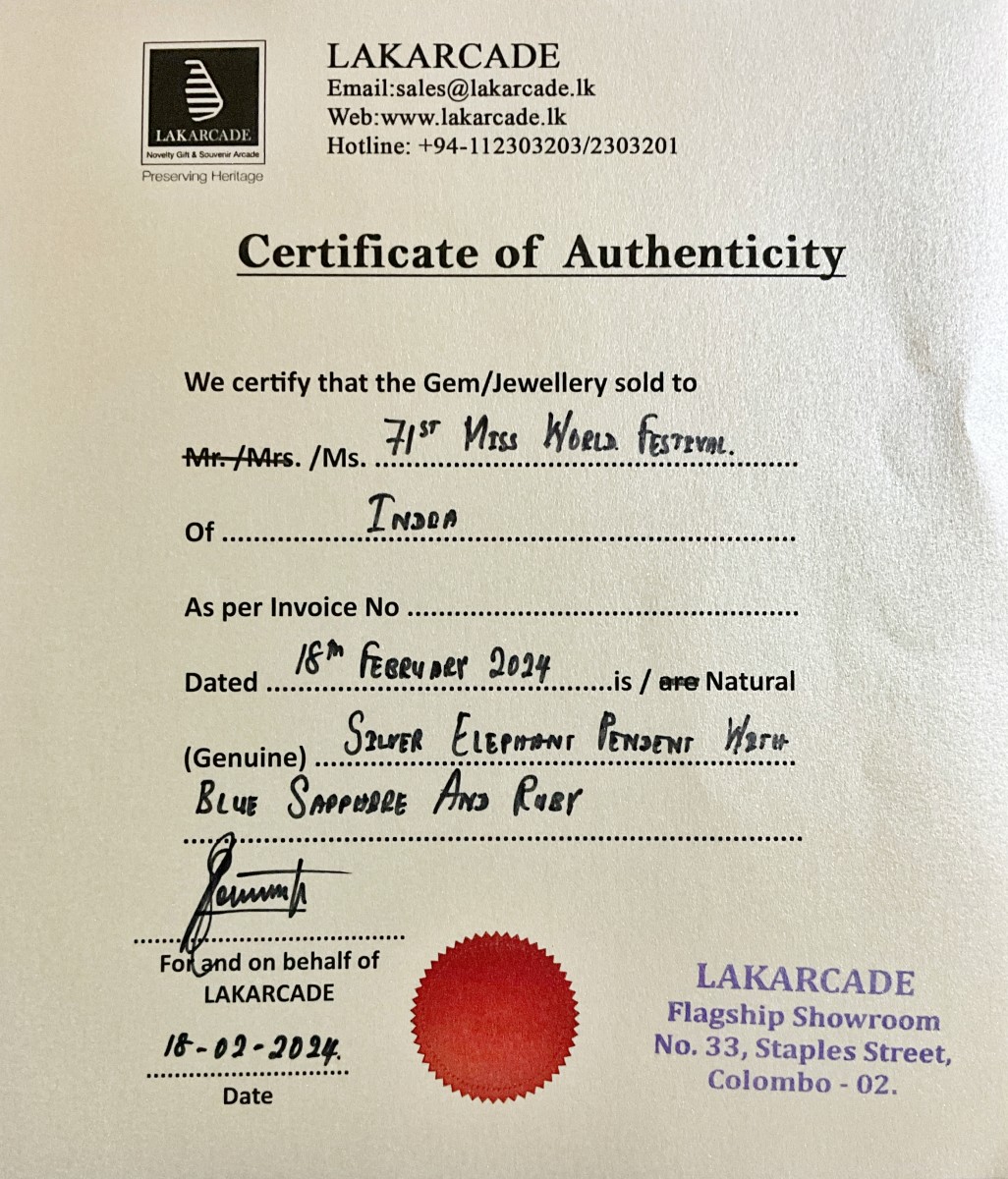 Sri Lankan Sapphire Pendant for Charity Auction - Kavindi Nethmini ...