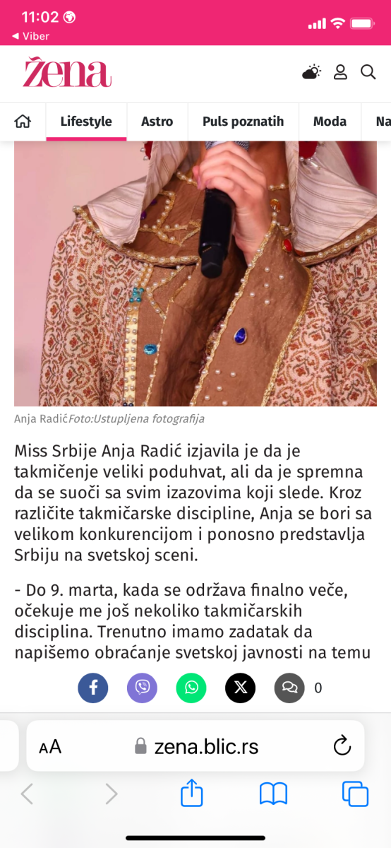 SUPPORT FROM SERBIAN MEDIA - MISS SERBIA ANJA RADIC - Anja Radić - Miss ...