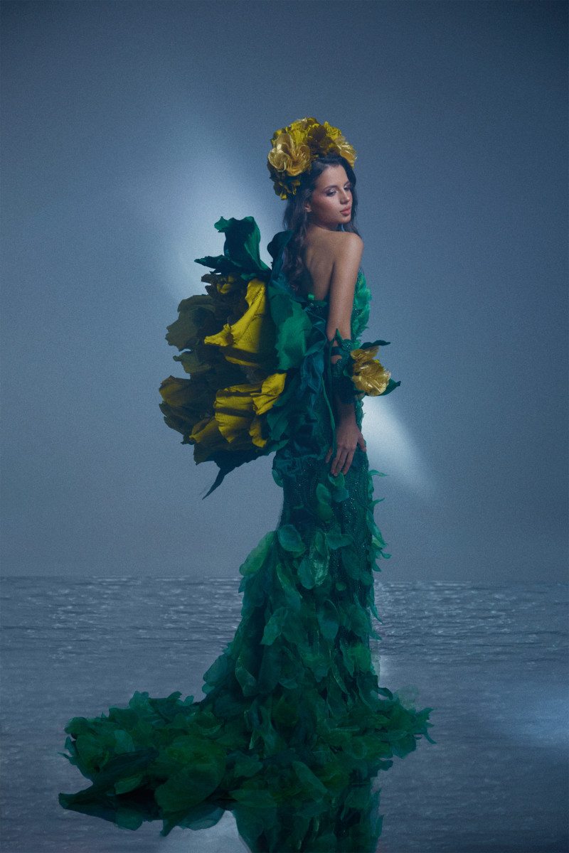Miss World Ukraine in her national costume called “The Forest Song ...