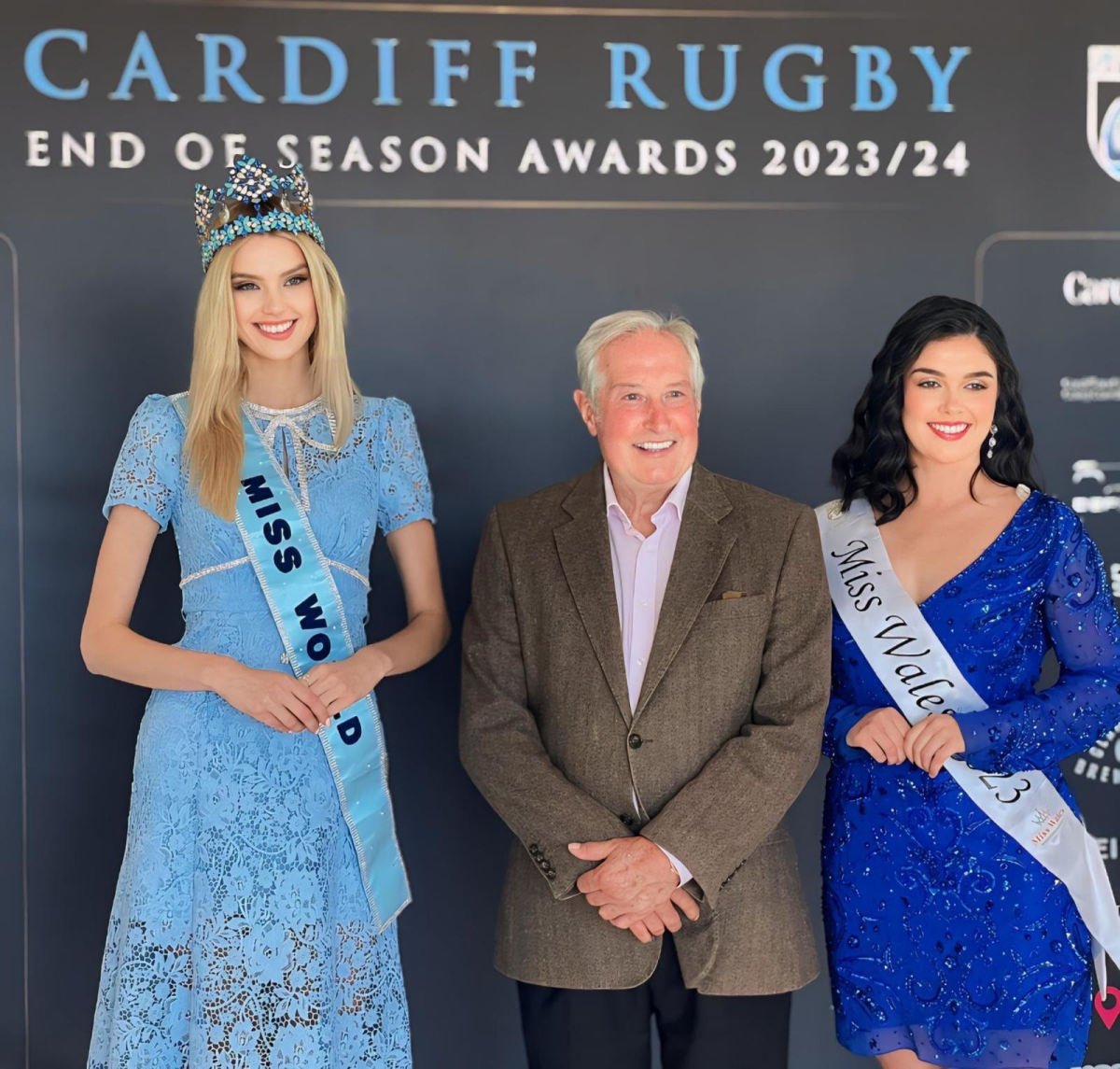 In Wales, Miss World attended the Cardiff Rugby Club End-of-Season ...