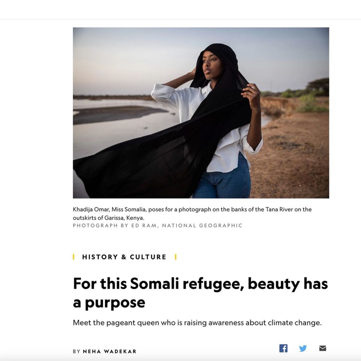 Miss World Somalia 2021 features in National Geographic - Miss World