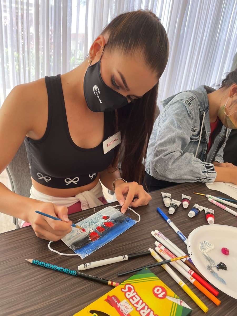 Mask Painting at the Hyatt Regency Hotel - Miss World