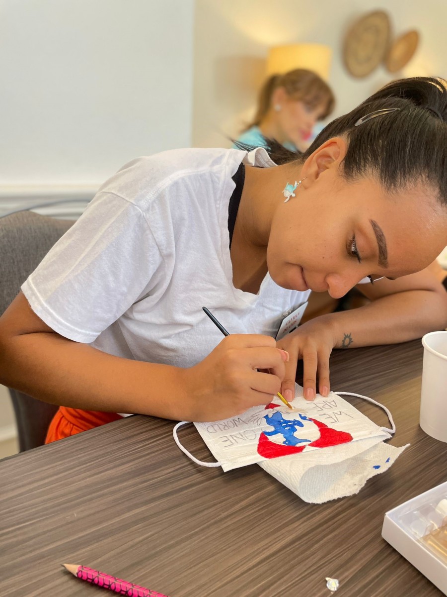 Mask Painting at the Hyatt Regency Hotel - Miss World