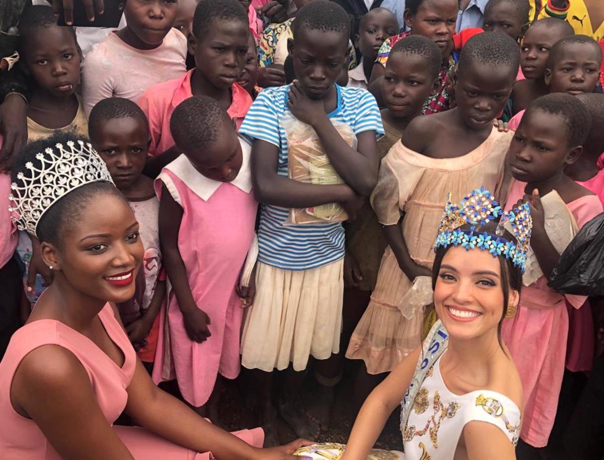 Julia Morley and reigning Miss World arrive in Busoga - Miss World