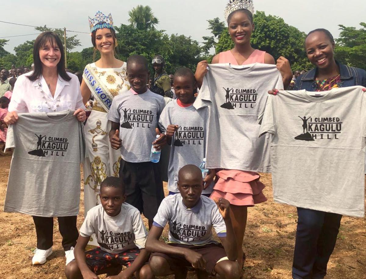 Julia Morley and reigning Miss World arrive in Busoga - Miss World
