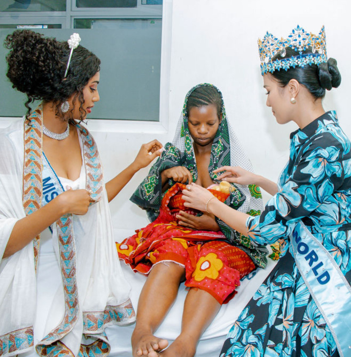 Miss World and Miss World Africa Visit Neonatal Unit with Doris Mollel ...