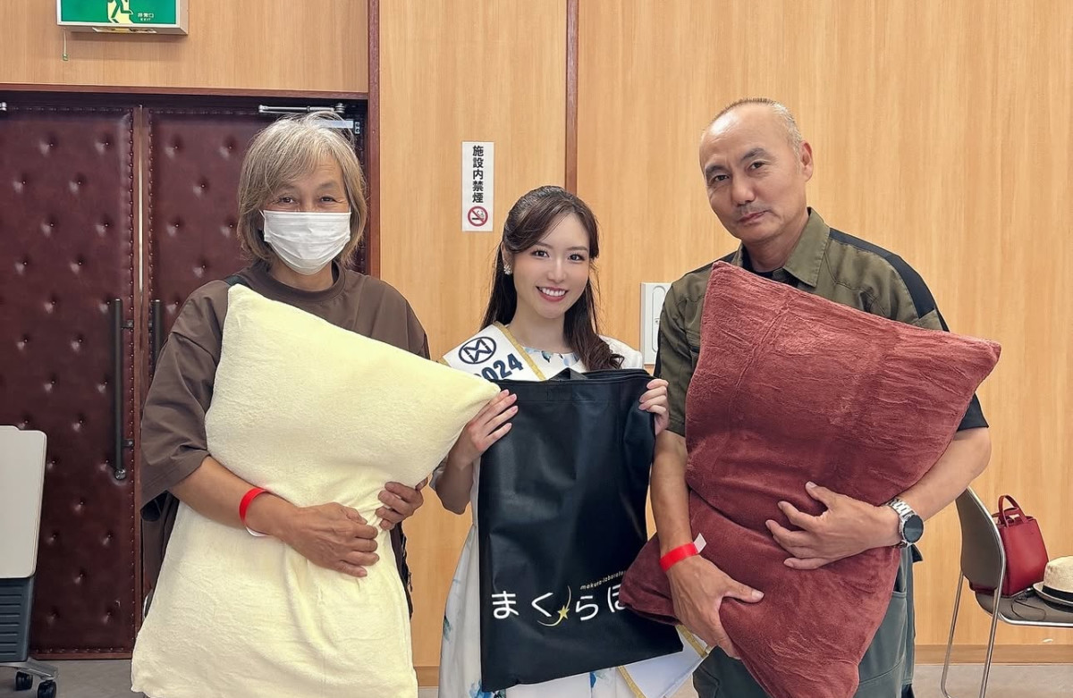 A Pillow for Hope: Reigning Miss World Japan Brings Comfort to Disaster ...