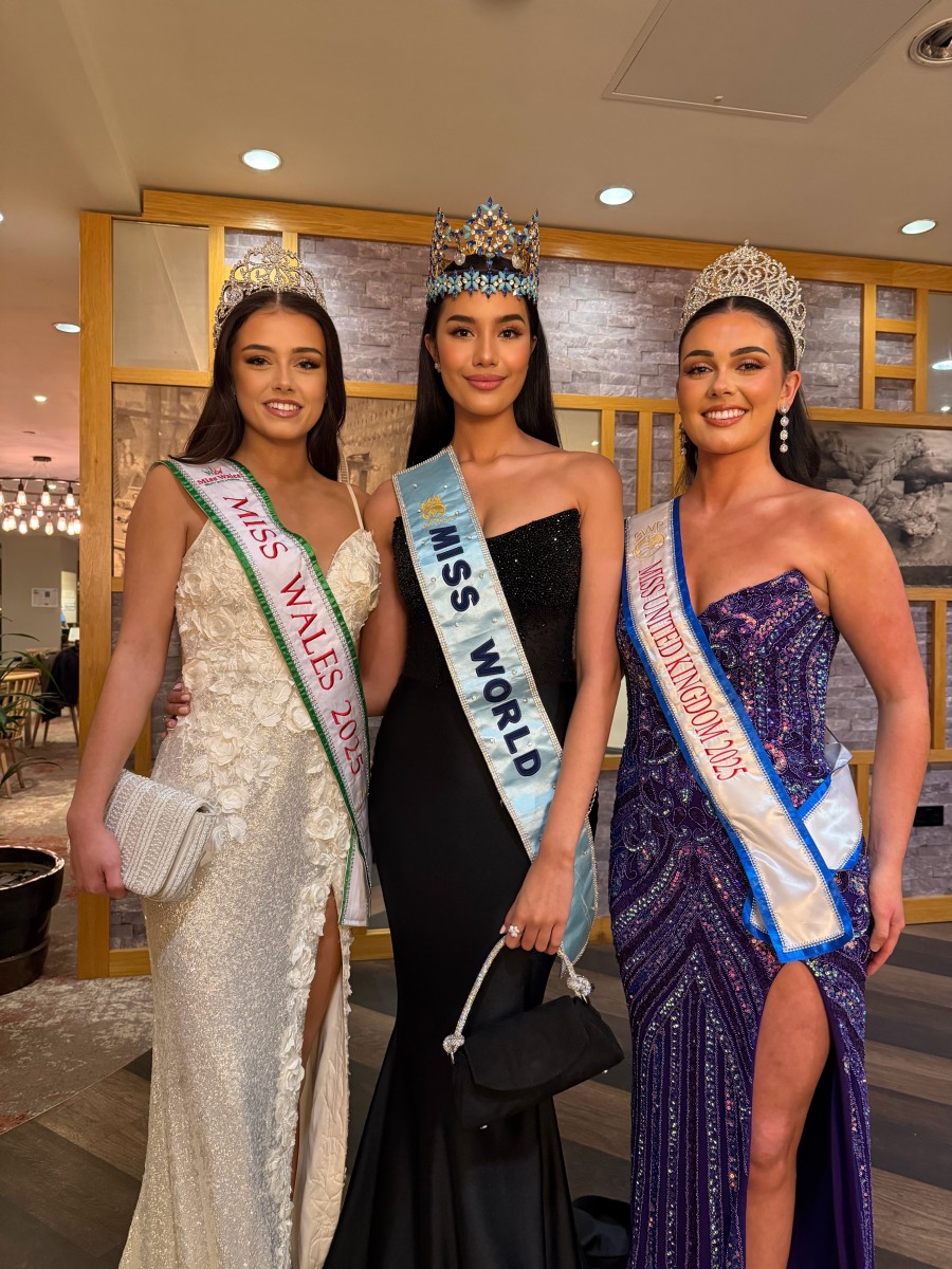 Miss World Opal Suchata Attends Charity Gala in Wales Supporting Cancer ...
