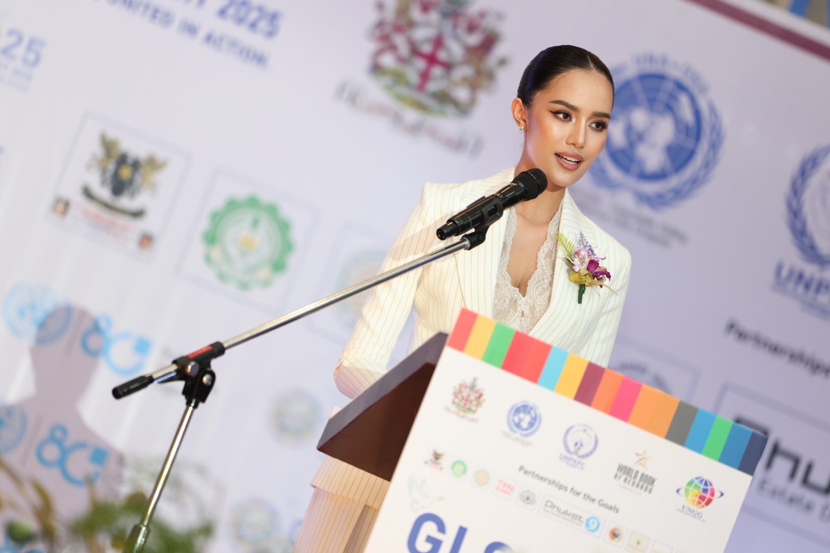 Miss World Opal Suchata Addresses Global Leaders at Global Leadership ...