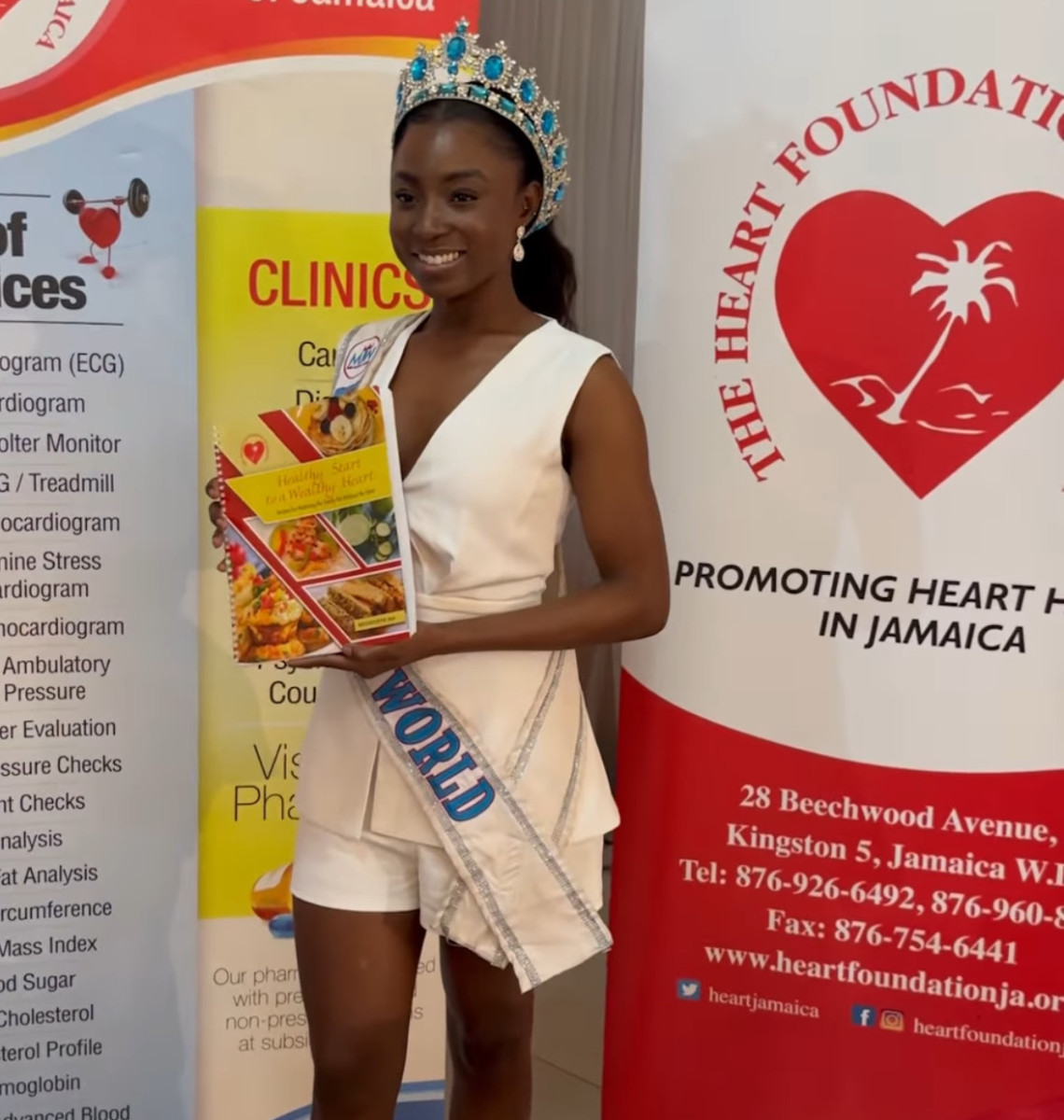 Miss World Jamaica attended the Heart Foundation of Jamaica event ...